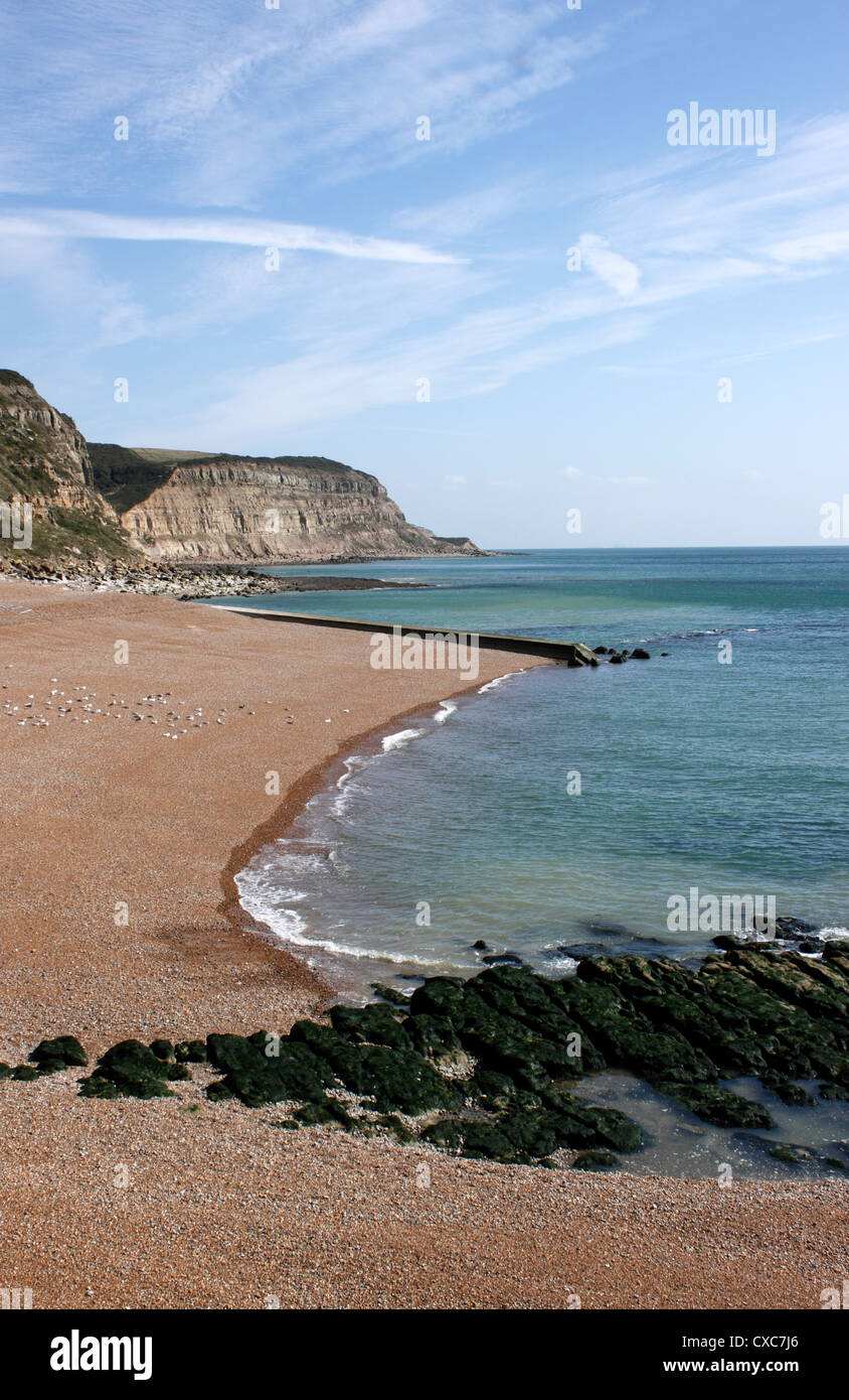 HASTINGS BEACH AND CLIFFS EAST SUSSEX UK Stock Photo - Alamy
