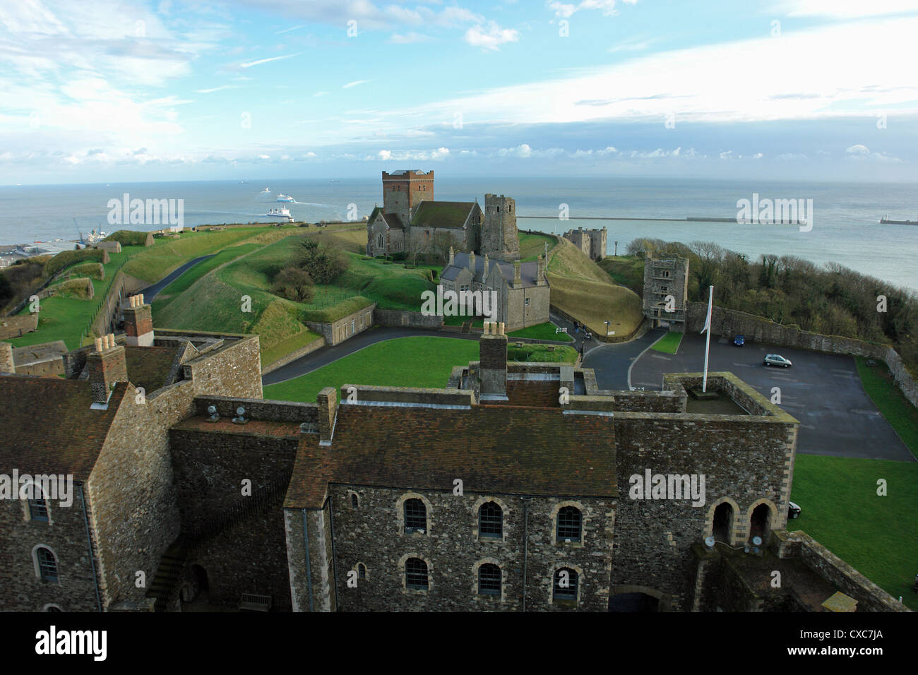 Dover castle aerial hi-res stock photography and images - Alamy
