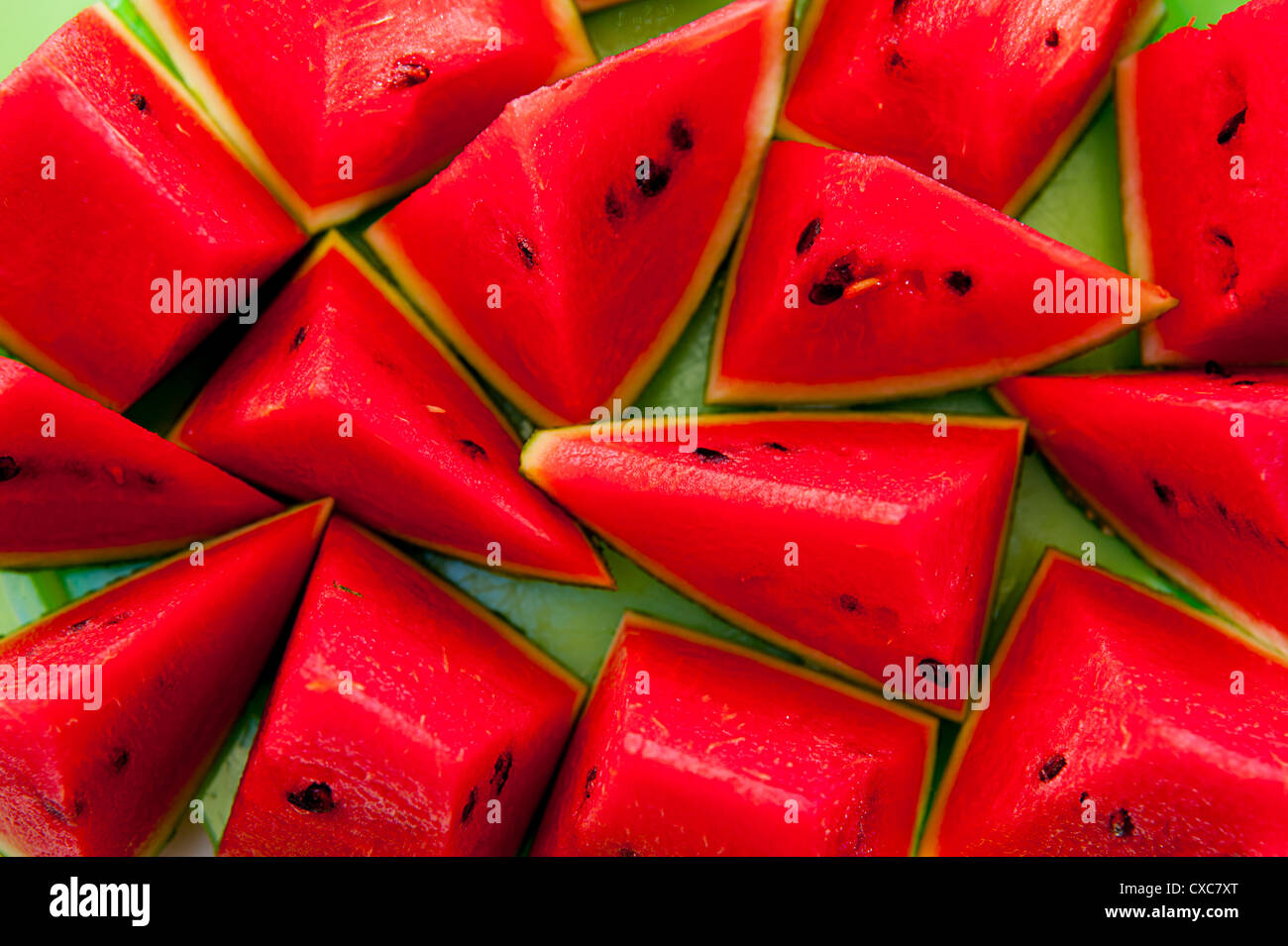 Water melon pieces Stock Photo - Alamy