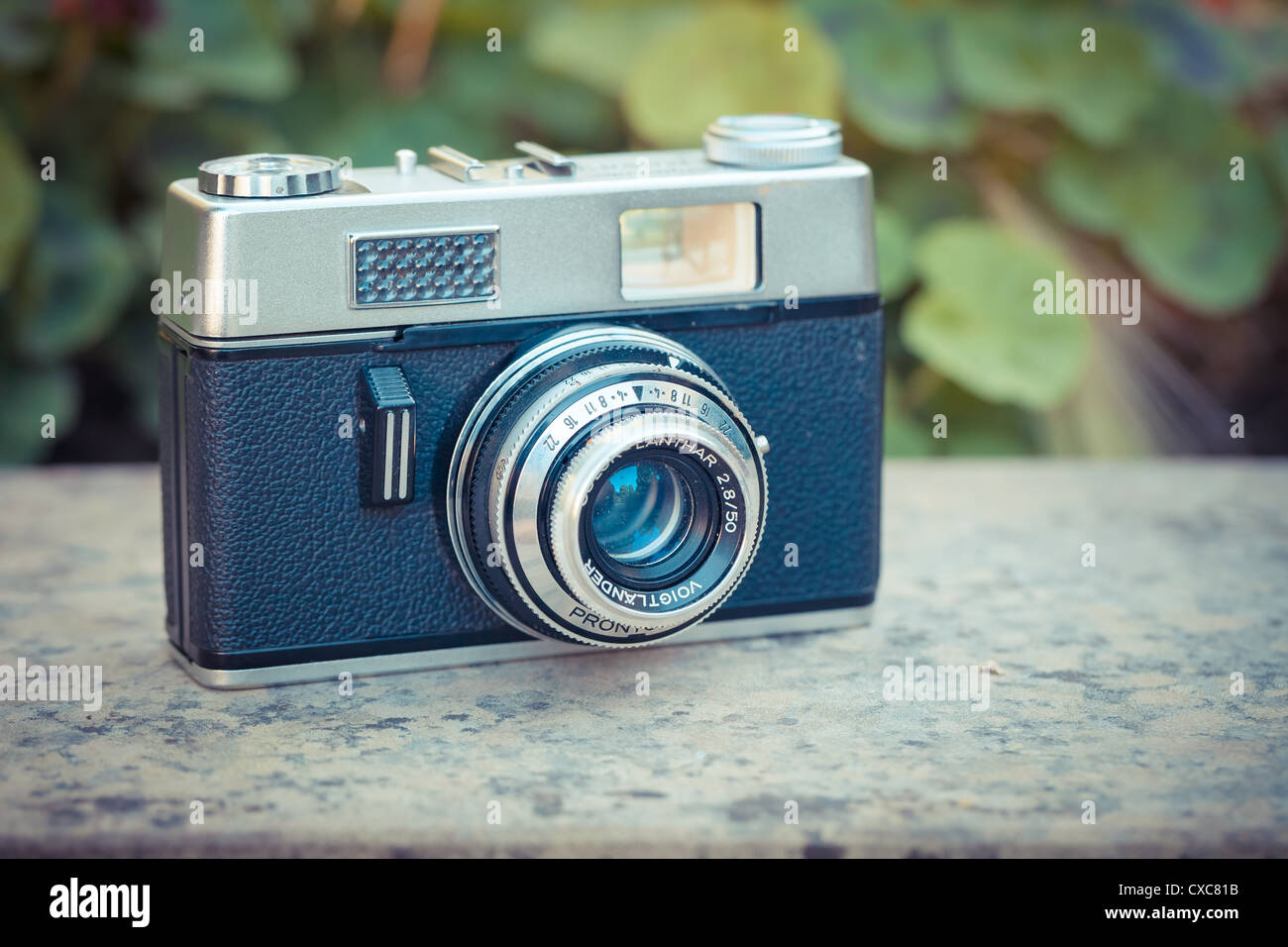 The beautiful design of an old analogic vintage camera Stock Photo - Alamy