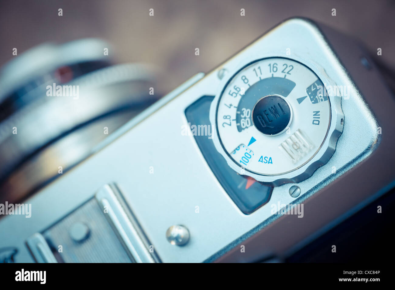 The beautiful design of an old analogic vintage camera Stock Photo - Alamy