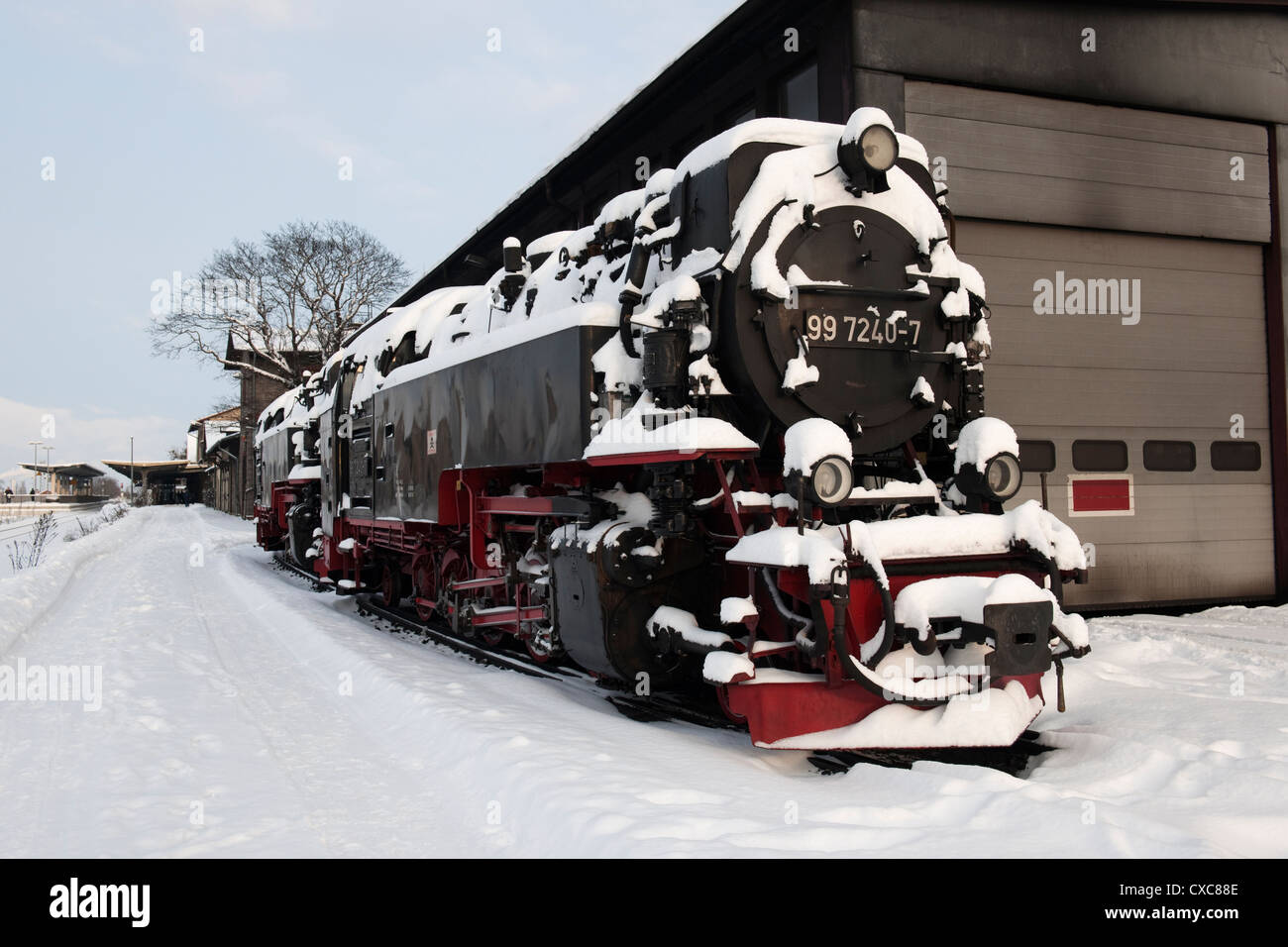 German narrow Gauge steam locomotive at Wernigerode Station -6 Stock ...