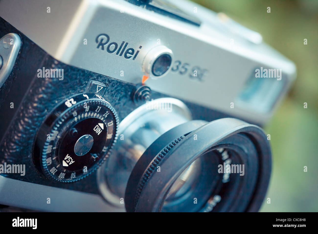 The beautiful design of an old analogic vintage camera Stock Photo - Alamy