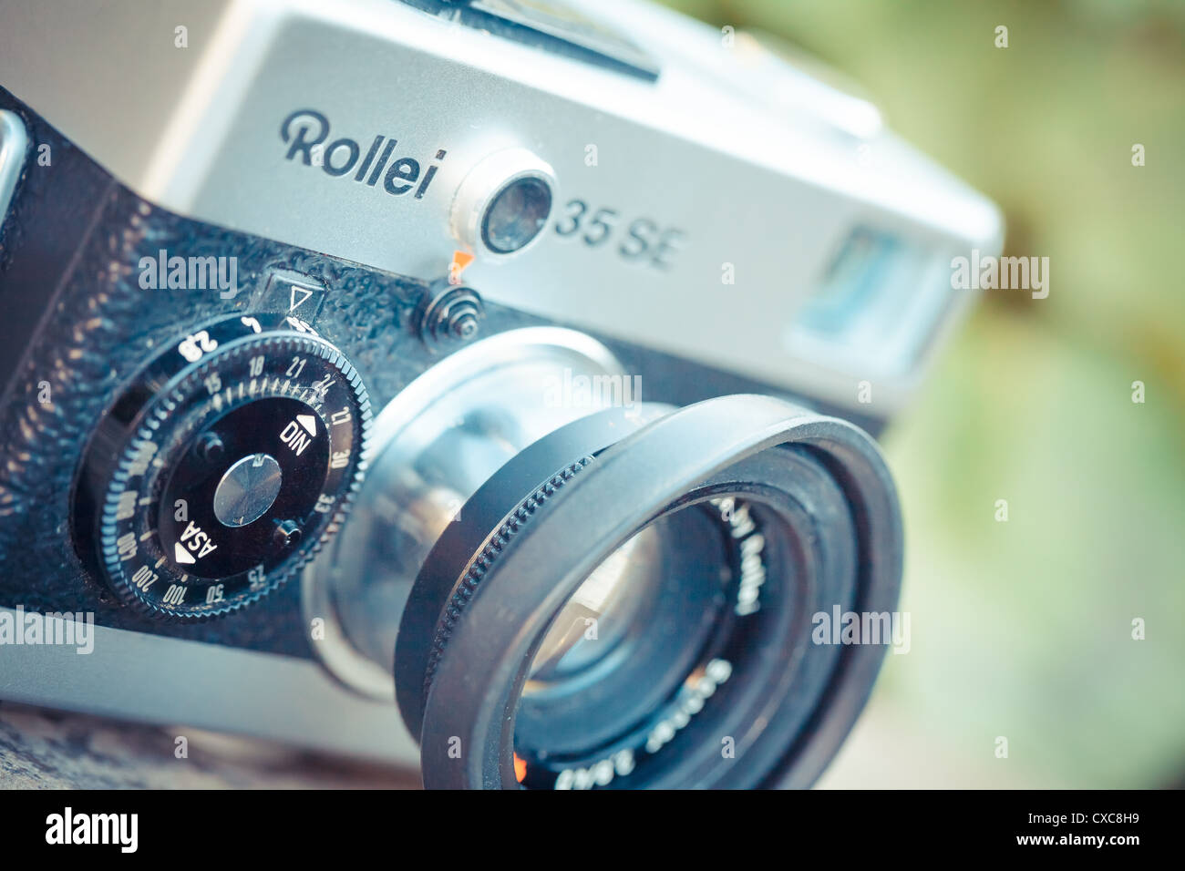 The beautiful design of an old analogic vintage camera Stock Photo - Alamy