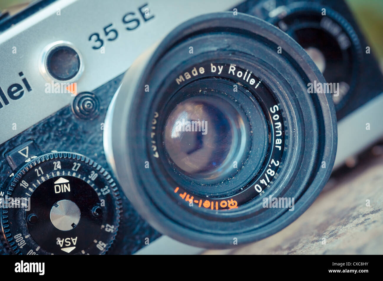 The beautiful design of an old analogic vintage camera Stock Photo - Alamy