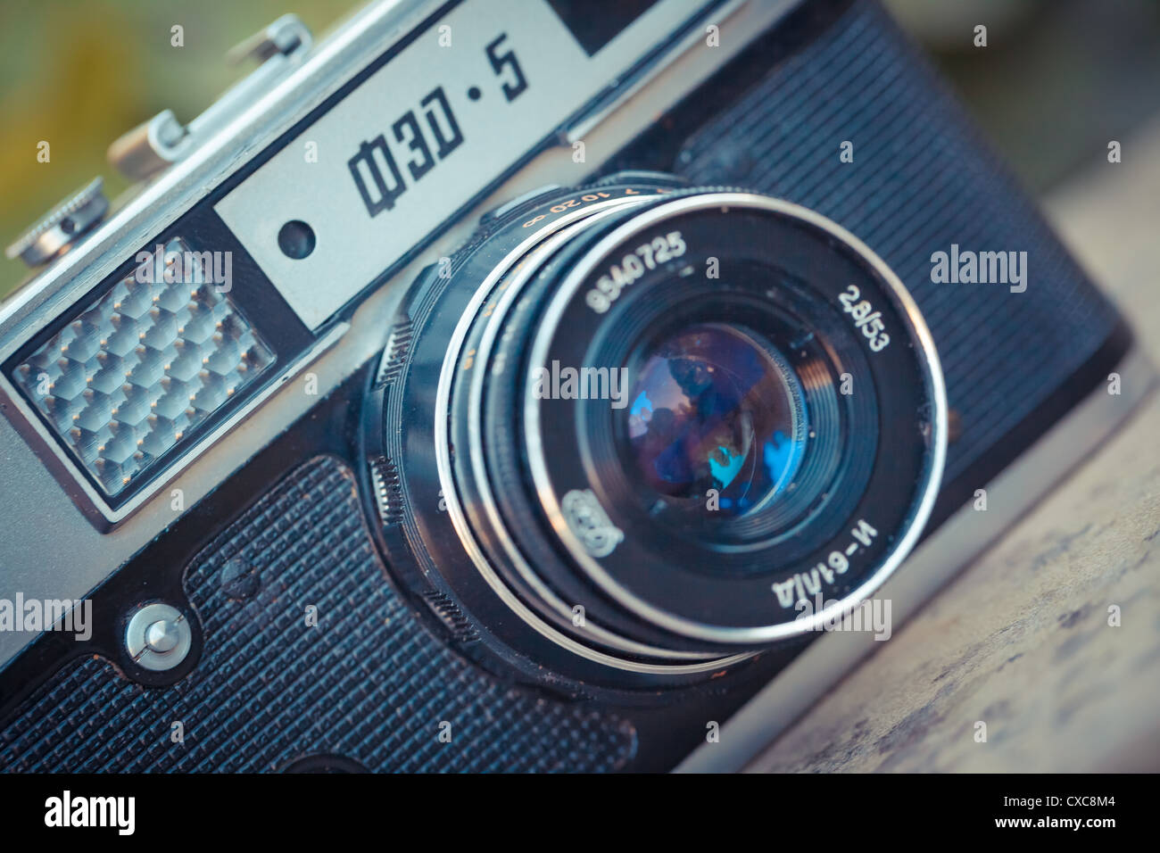 The beautiful design of an old analogic vintage camera Stock Photo - Alamy
