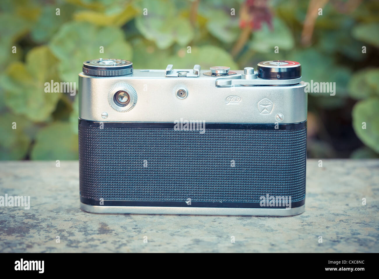 The beautiful design of an old analogic vintage camera Stock Photo - Alamy