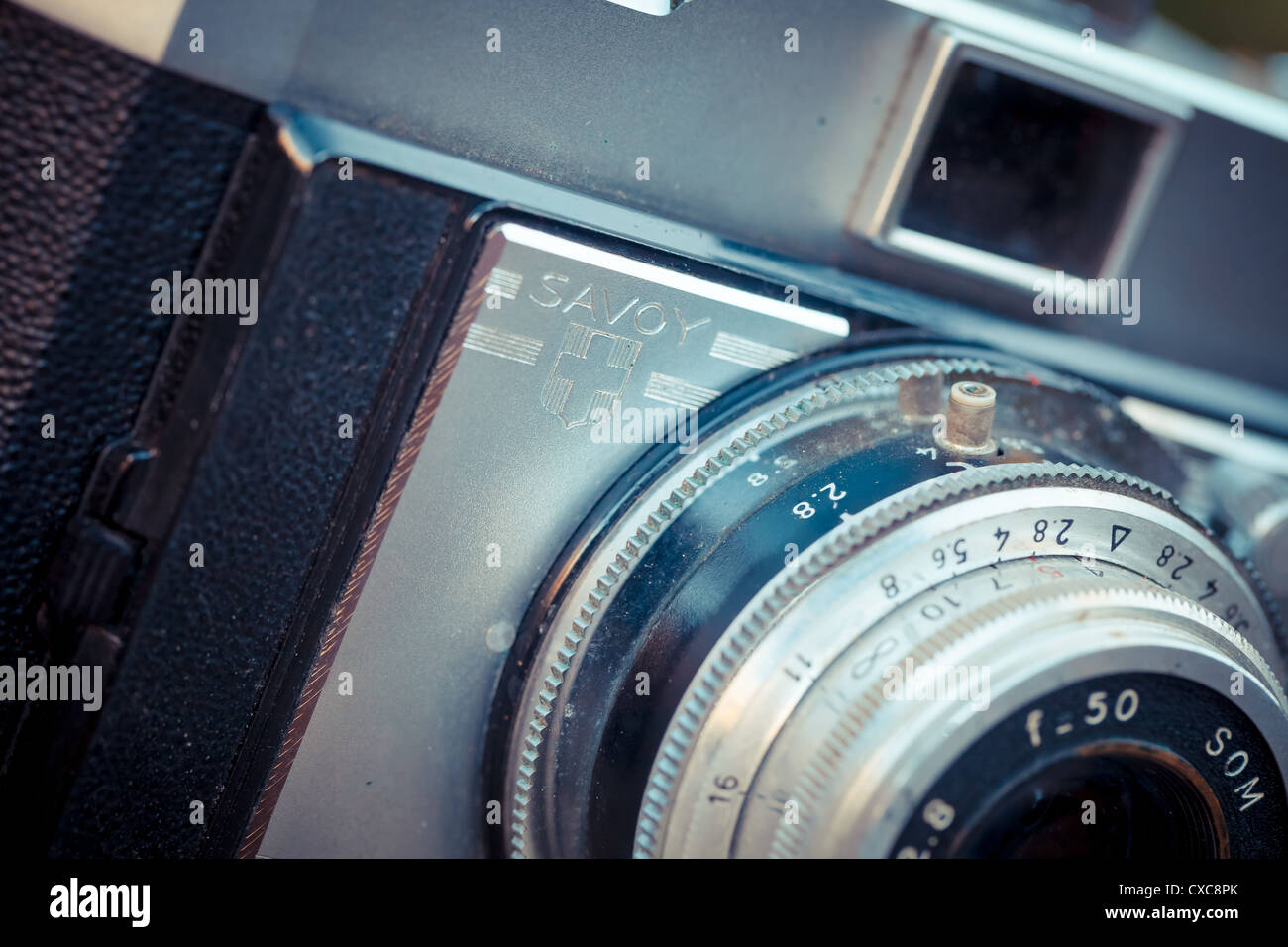 The beautiful design of an old analogic vintage camera Stock Photo - Alamy