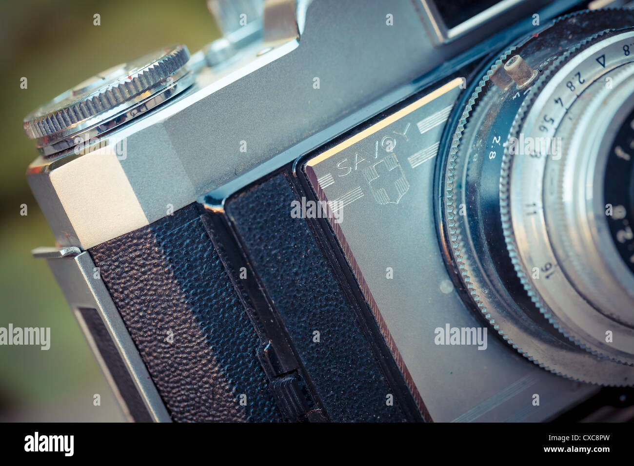 The beautiful design of an old analogic vintage camera Stock Photo - Alamy