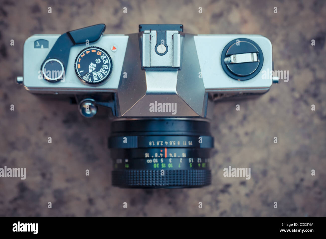 The beautiful design of an old analogic vintage camera Stock Photo - Alamy