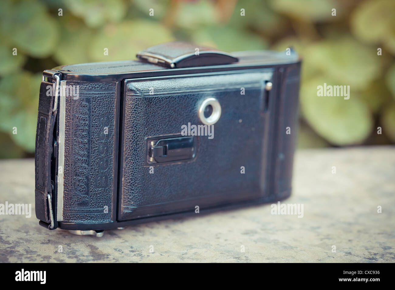 The beautiful design of an old analogic vintage camera Stock Photo - Alamy