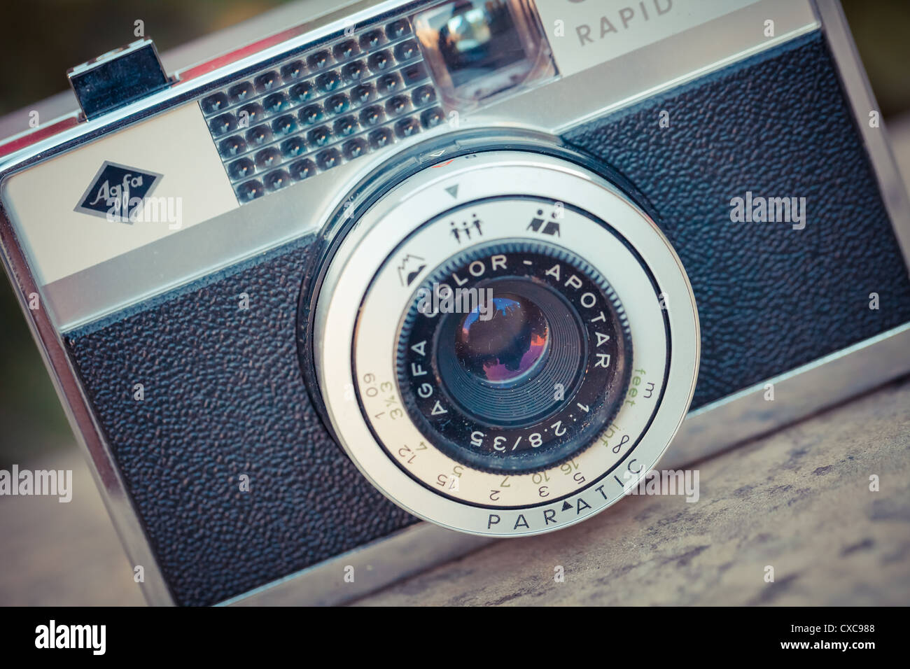 The beautiful design of an old analogic vintage camera Stock Photo - Alamy