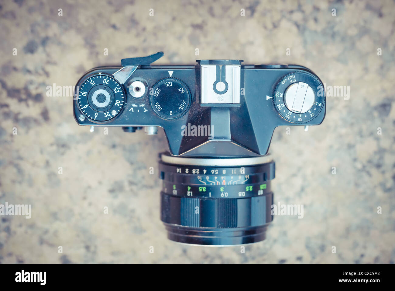 The beautiful design of an old analogic vintage camera Stock Photo - Alamy