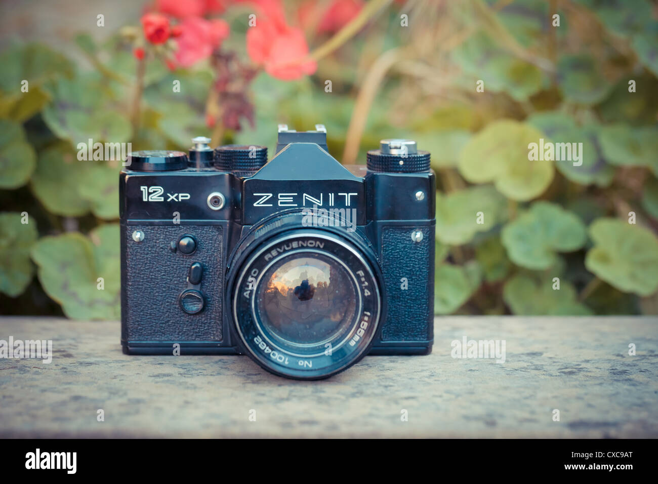 The beautiful design of an old analogic vintage camera Stock Photo - Alamy