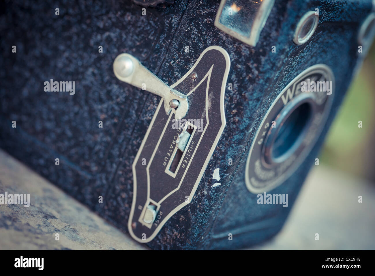 The beautiful design of an old analogic vintage camera Stock Photo - Alamy