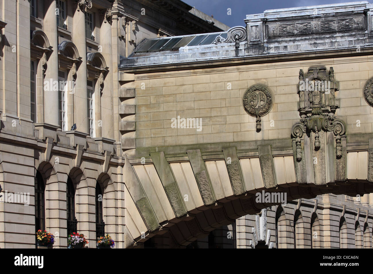 Details of part of a bridge joining two buildings of the Council ...