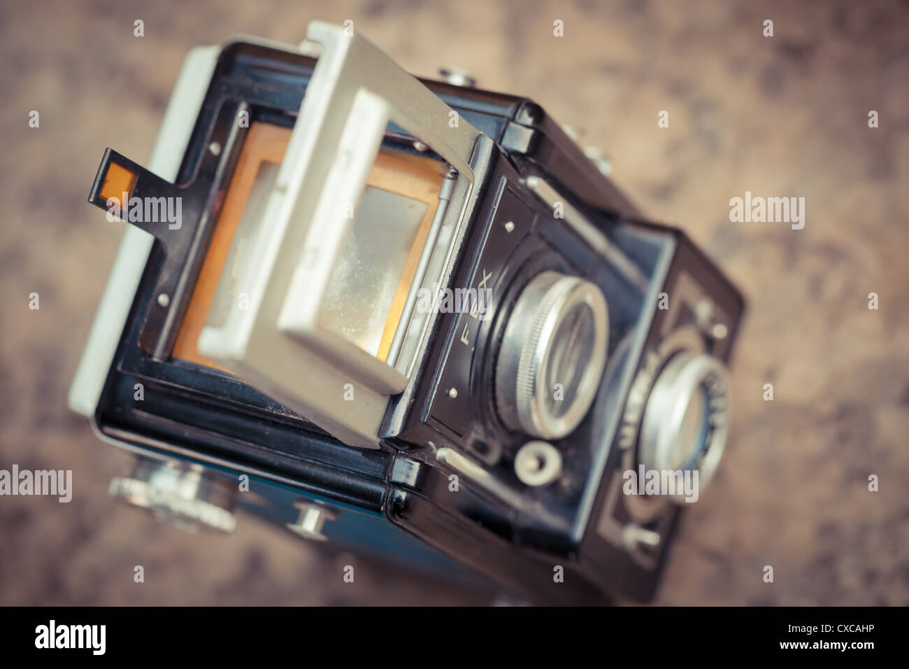 The beautiful design of an old analogic vintage camera Stock Photo - Alamy