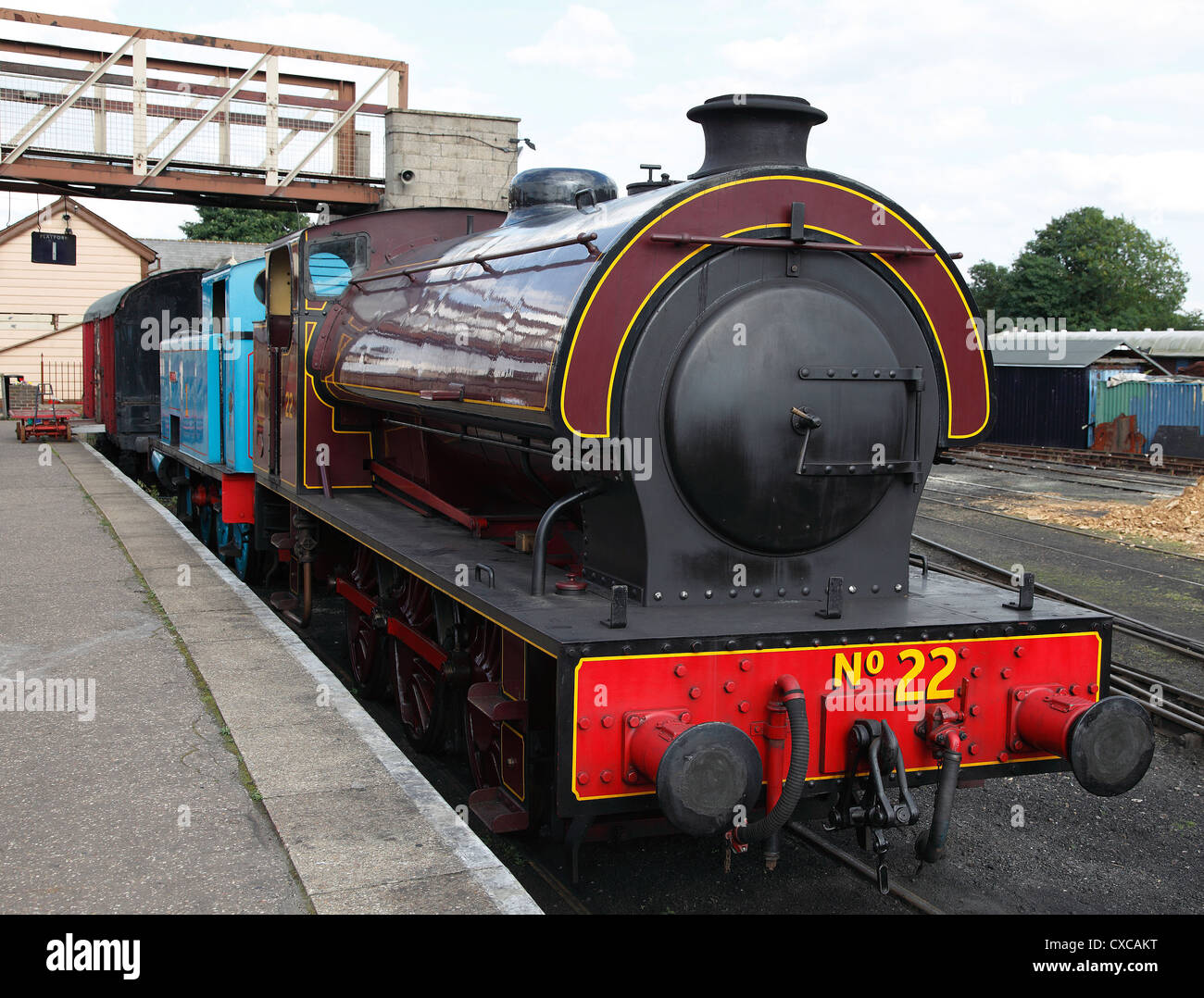STEAM ENGINE AT THE NENE VALLEY RAILWAY. CAMBRIDGESHIRE. ENGLAND. UK ...