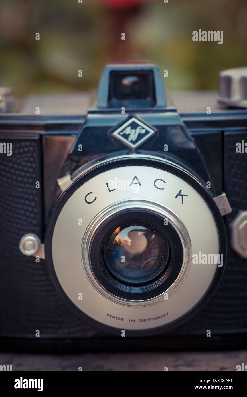 The beautiful design of an old analogic vintage camera Stock Photo - Alamy