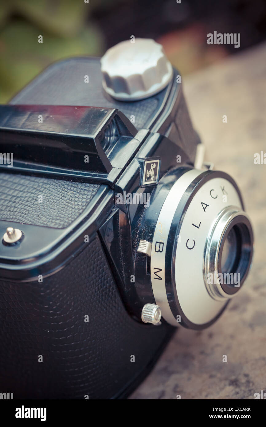 The beautiful design of an old analogic vintage camera Stock Photo - Alamy