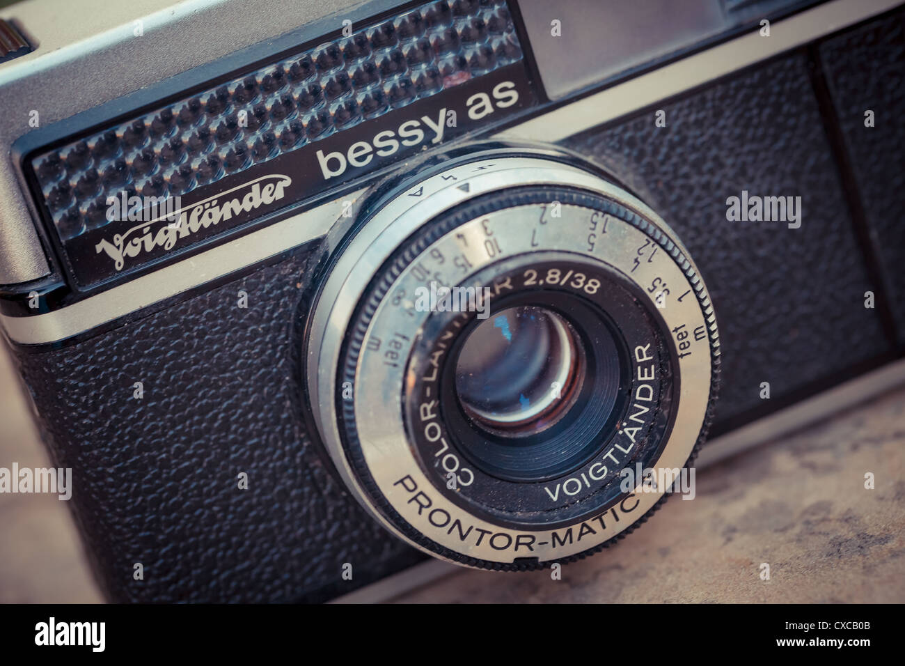 The beautiful design of an old analogic vintage camera Stock Photo - Alamy
