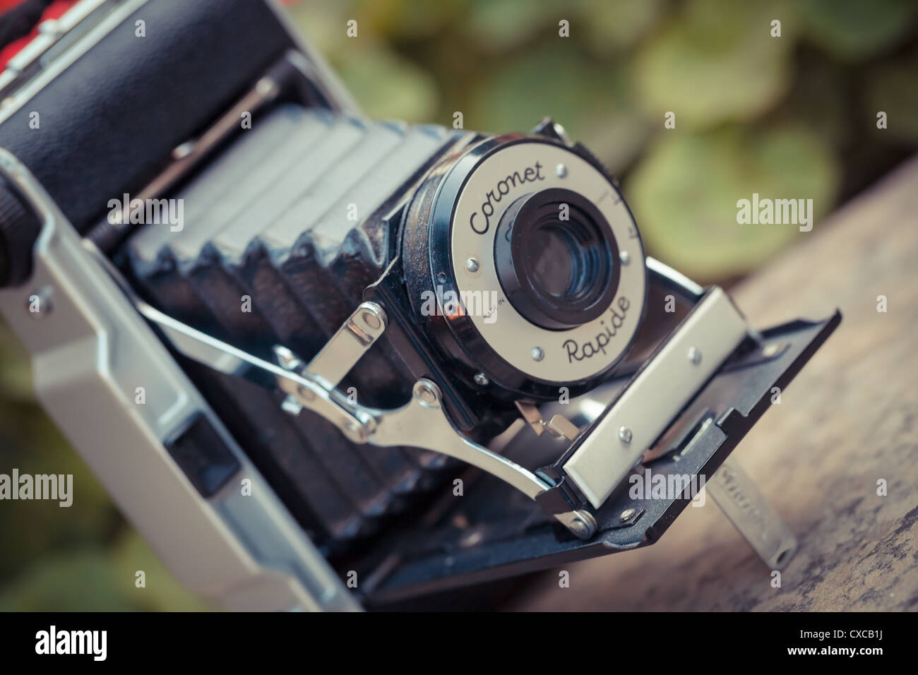 The beautiful design of an old analogic vintage camera Stock Photo - Alamy