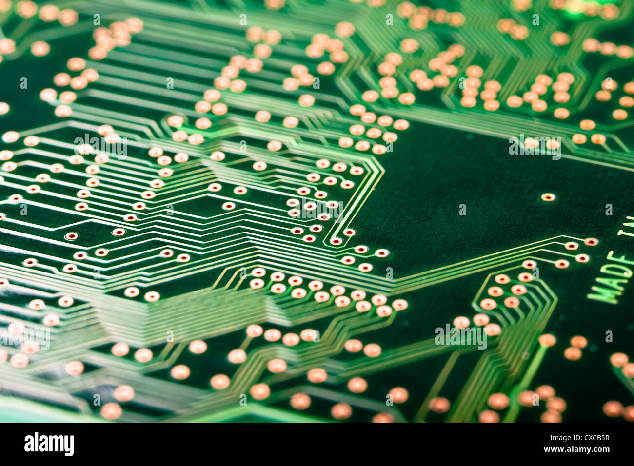macro shot of the back side of a circuit board Stock Photo - Alamy