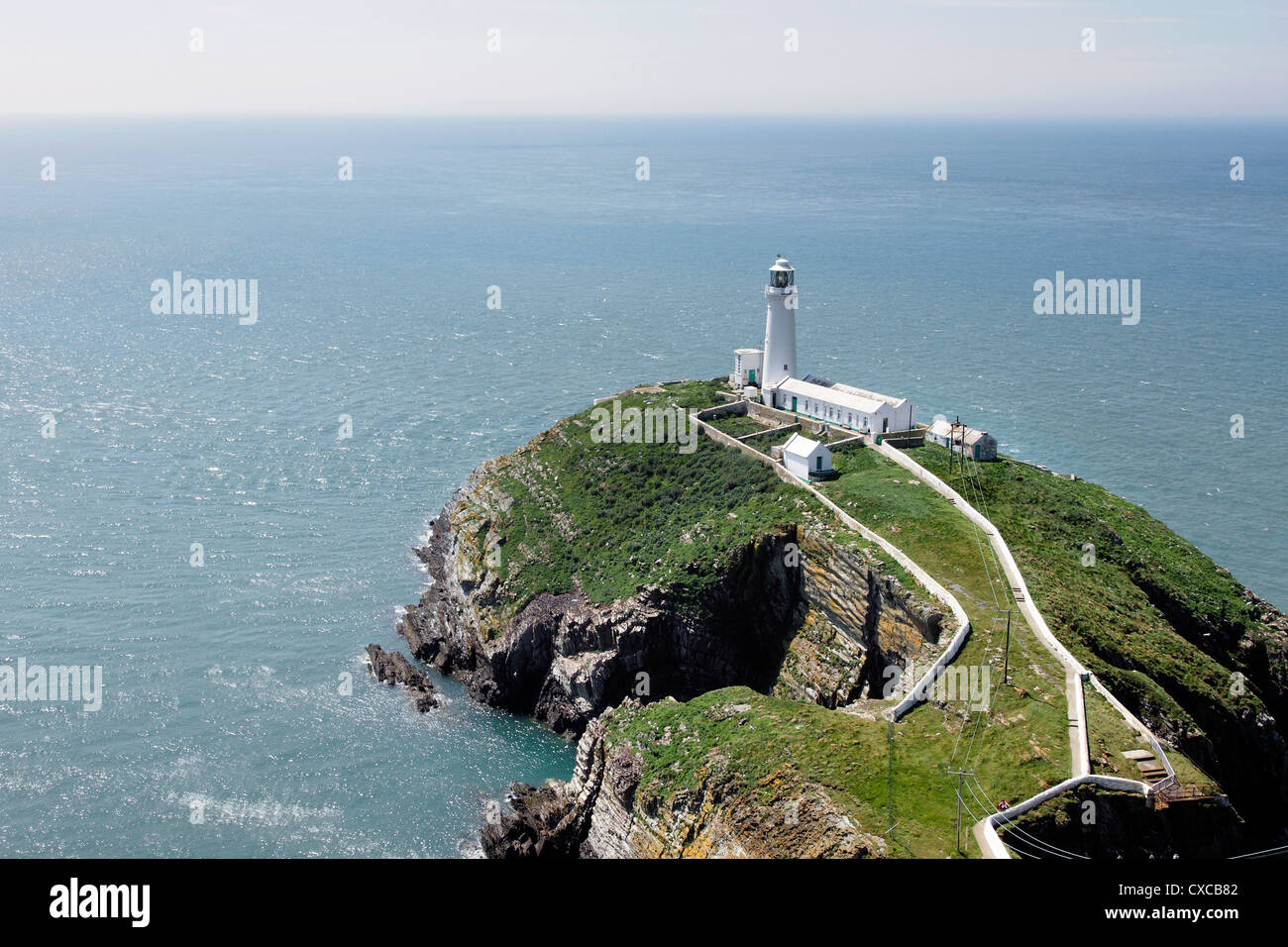 South Stack Lighthouse on the Isle of Anglesey, North Wales Stock Photo ...