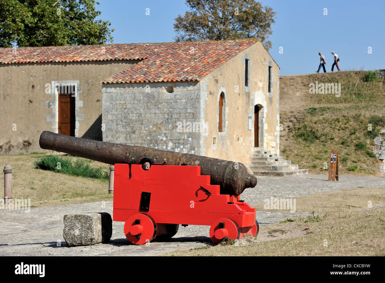 Old cannon in the citadel of Brouage / Hiers-Brouage, Charente-Maritime ...