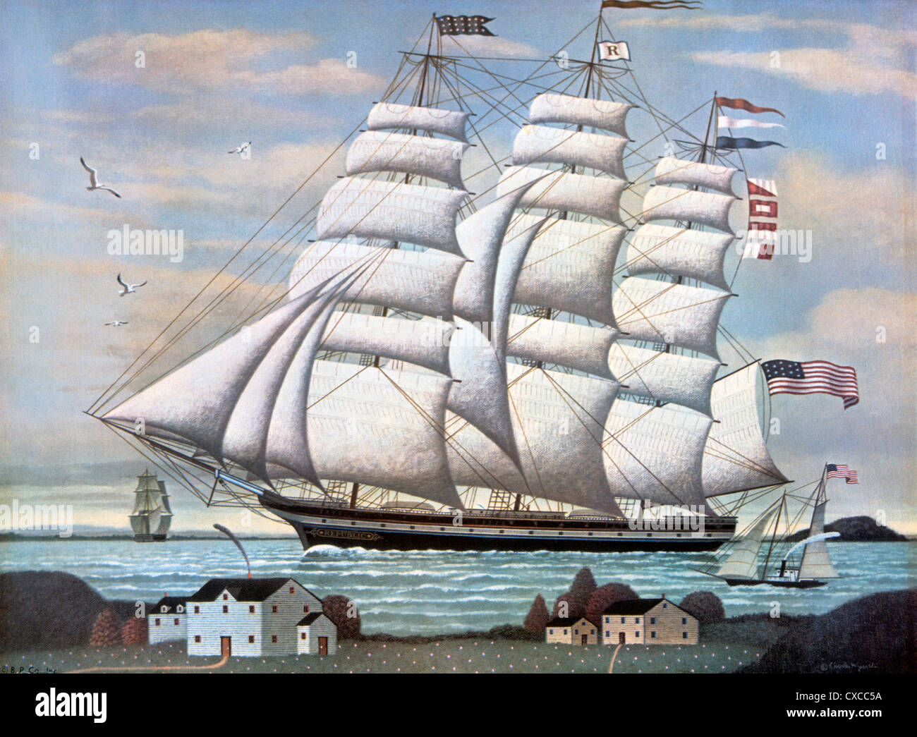 Lithograph ship hi-res stock photography and images - Alamy