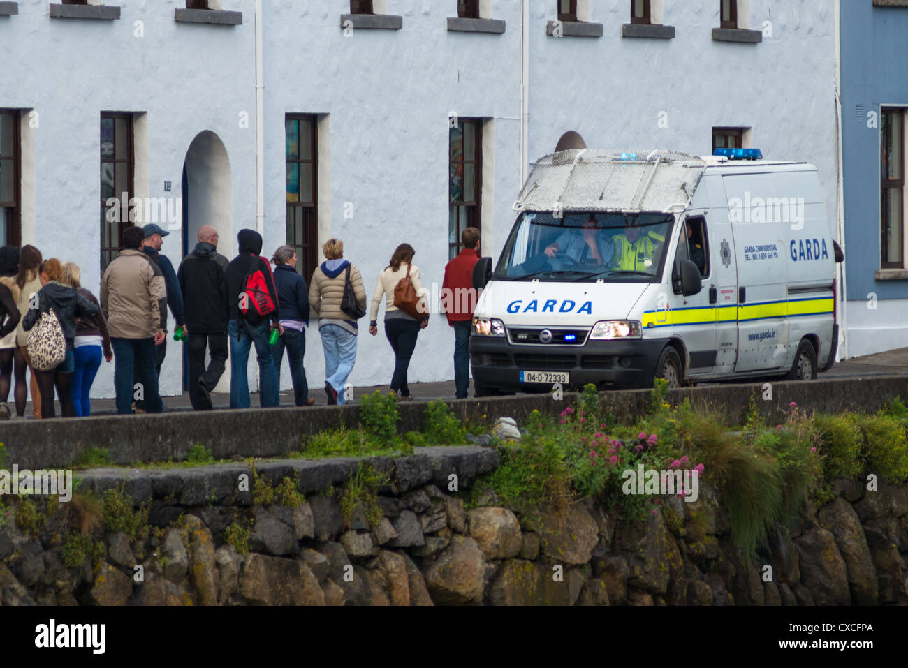 Garda Van along the long walk, Galway City, Ireland Stock Photo - Alamy