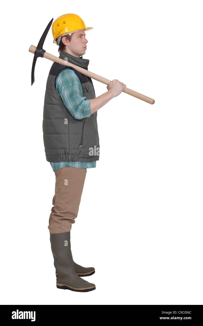 Profile of manual worker Stock Photo - Alamy