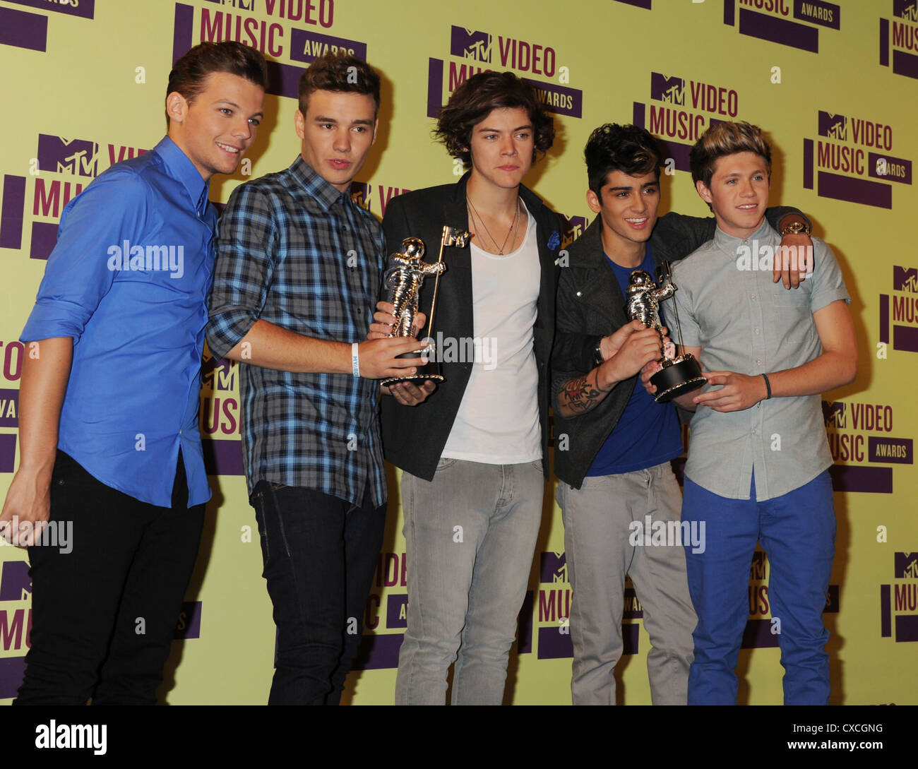 ONE DIRECTION UK group in Los Angeles in September 2012. Photo Jeffrey ...