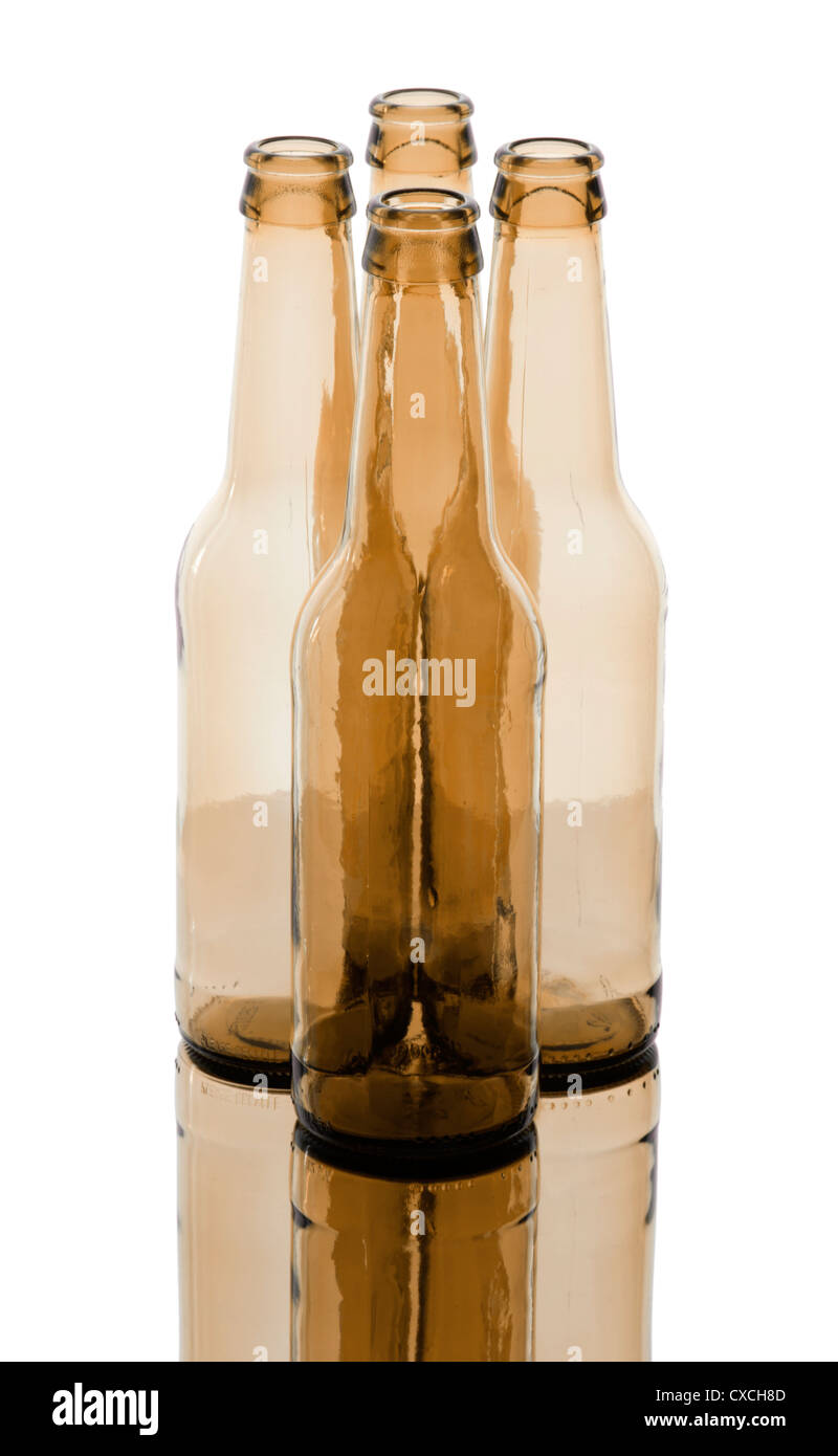 Four empty beer bottles hi-res stock photography and images - Alamy