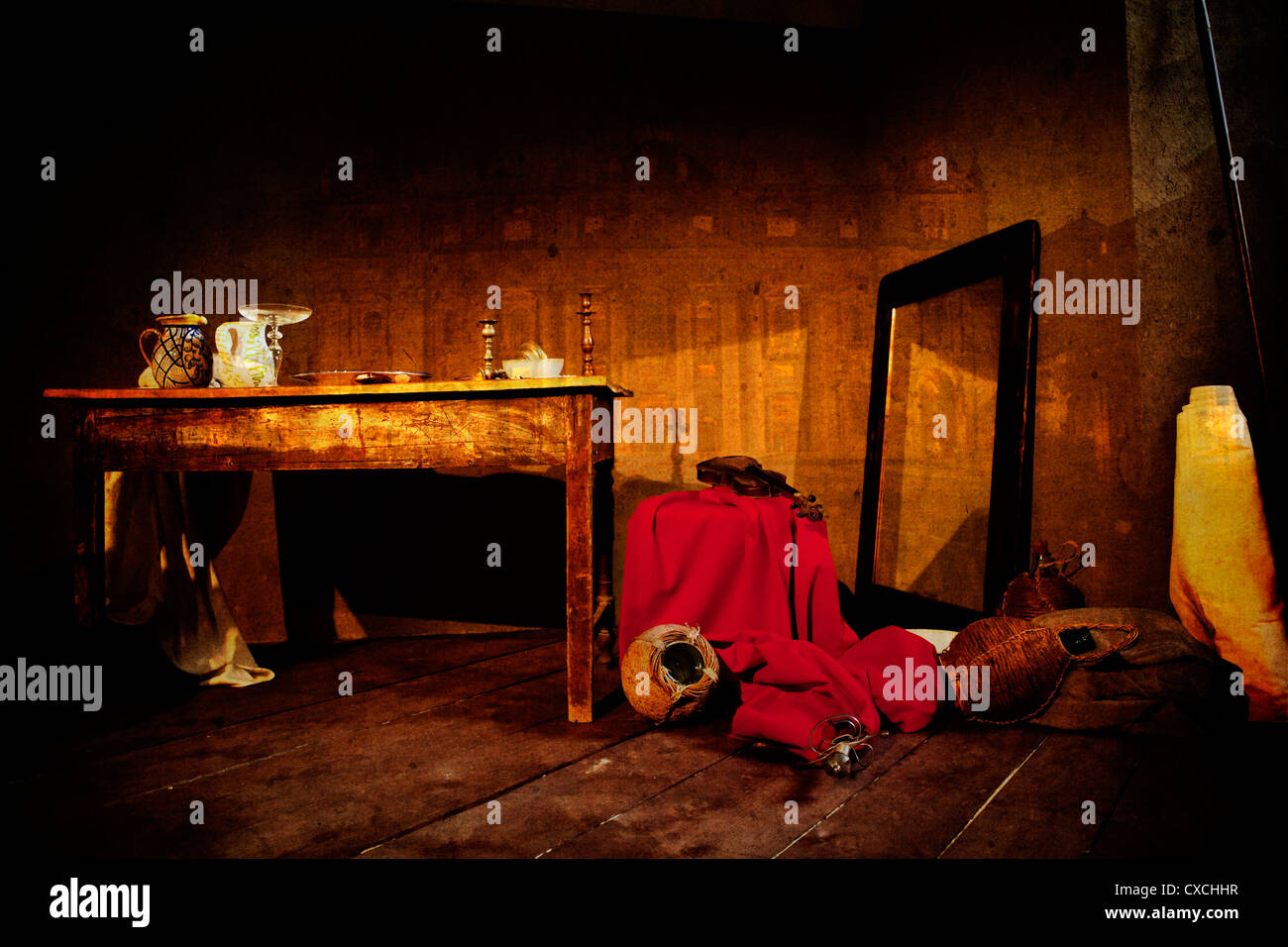 Renaissance artist's studio setting Stock Photo - Alamy