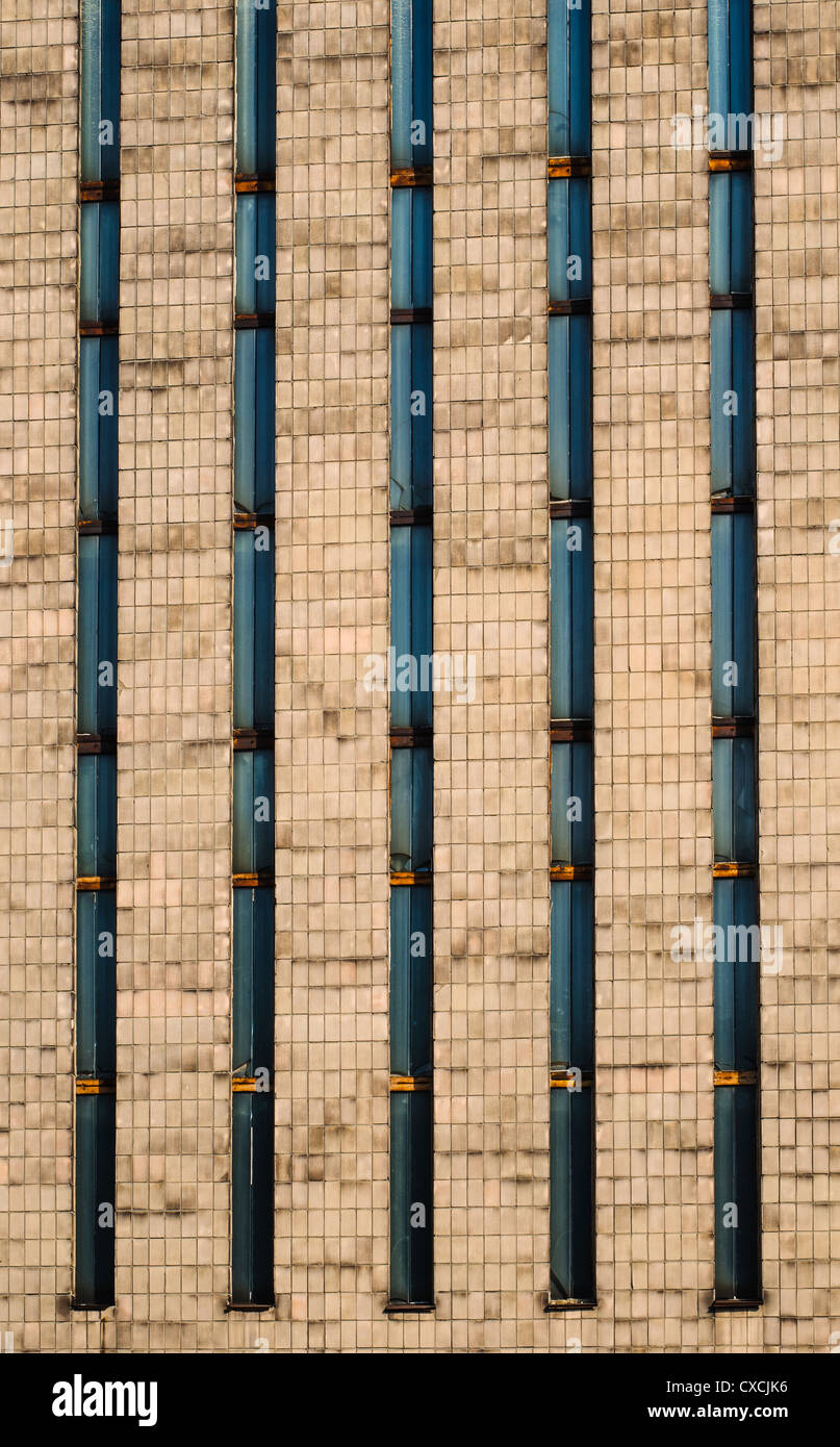 The wall of old office building with windows Stock Photo - Alamy