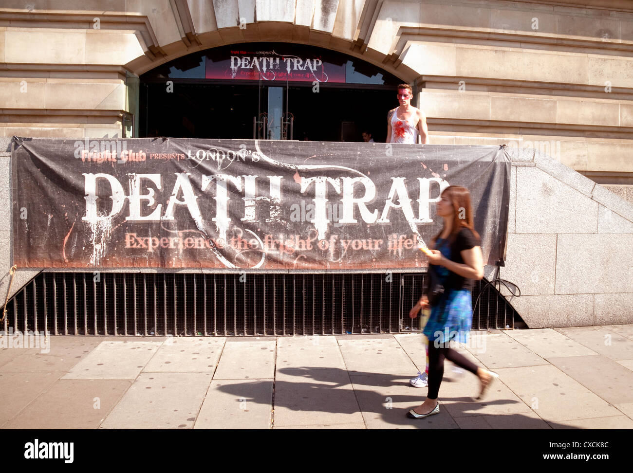 London Death Trap entrance, South Bank London UK Stock Photo - Alamy