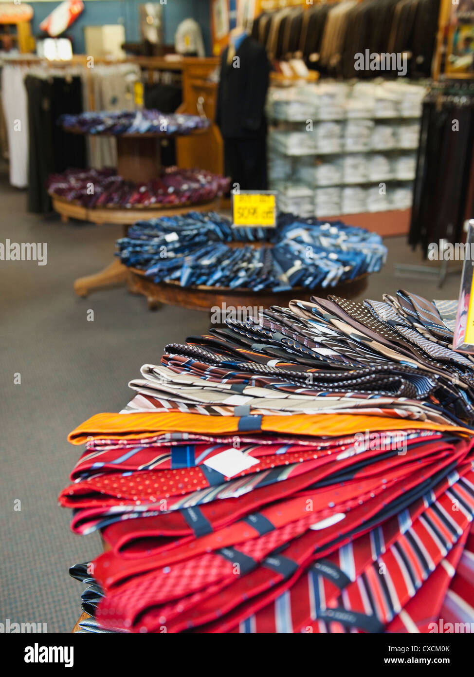 Displayed variety ties hi-res stock photography and images - Alamy