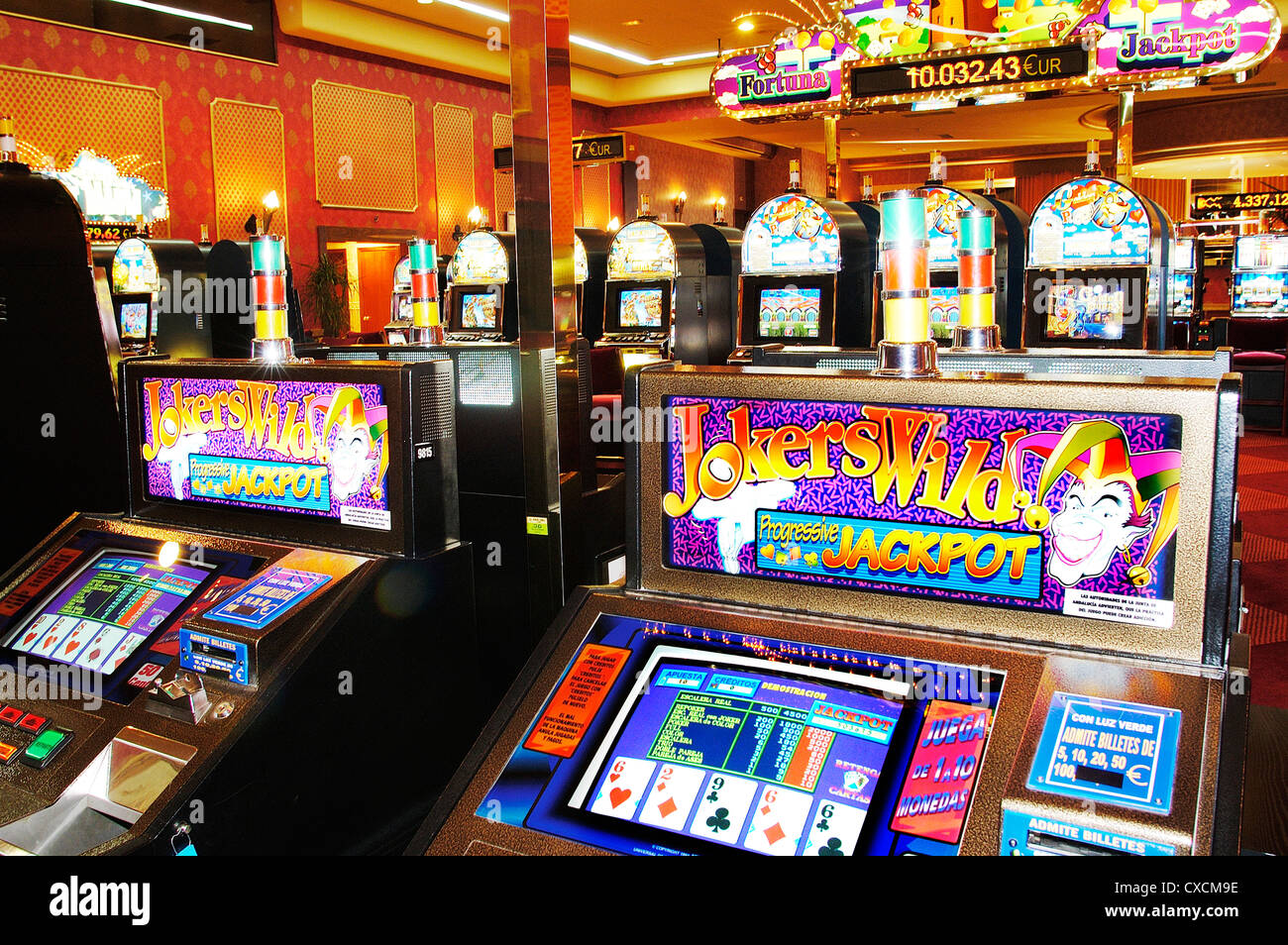 Slot machines at Casino Stock Photo - Alamy