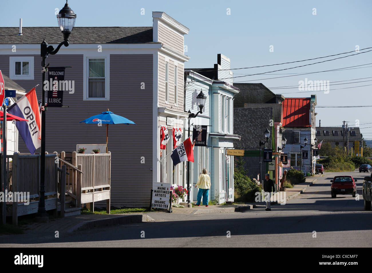 North Water Street, Lubec, Maine, Eastern most town in the USA Stock ...