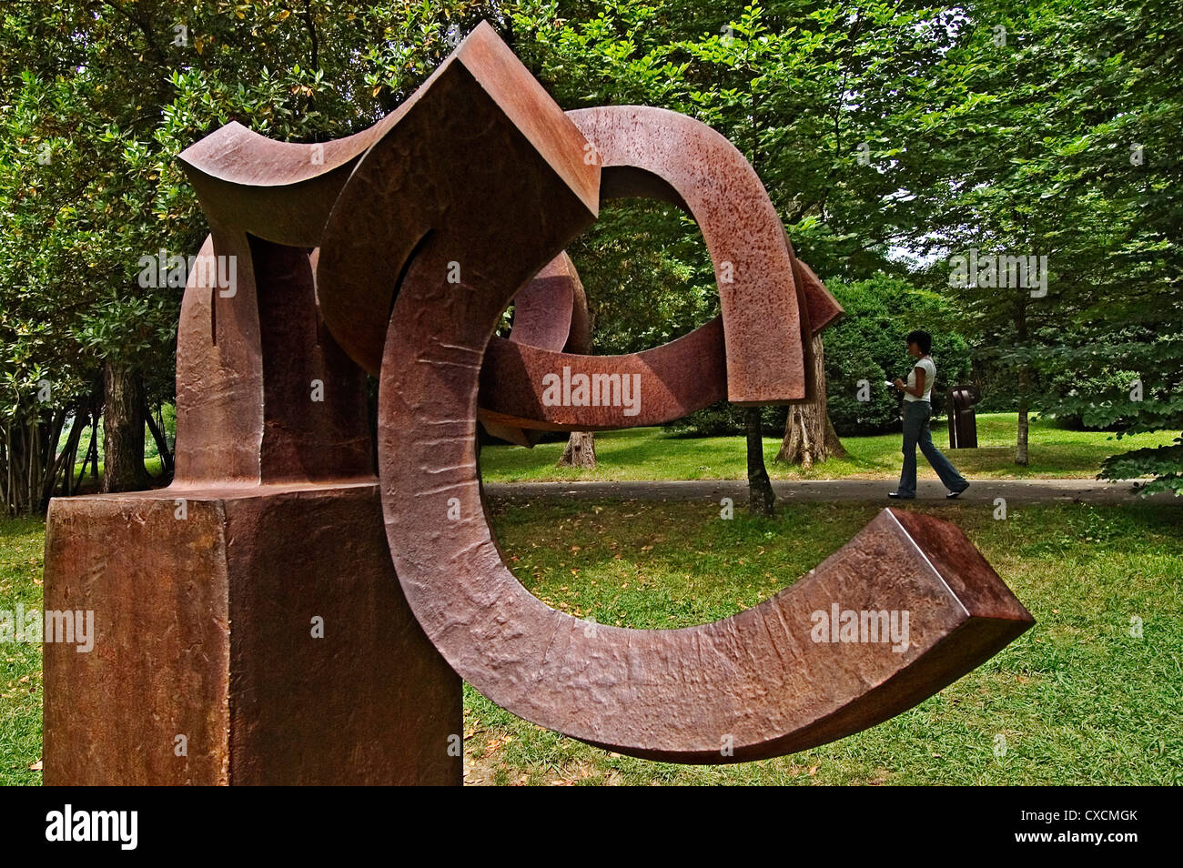 Sculpture by Eduardo Chillida at Chillida Leku museum Hernani Stock ...