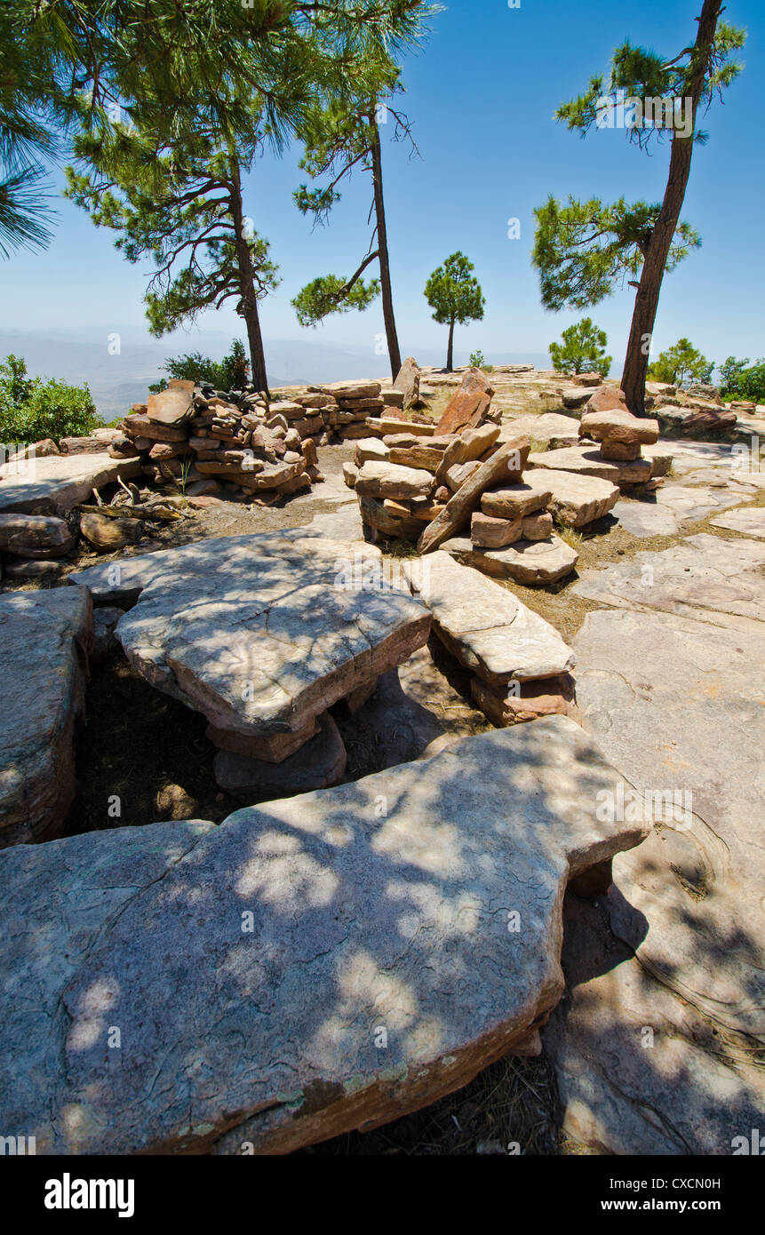 This Stone Furniture was built by the boyscotts of Arizona. Aztec Peak ...