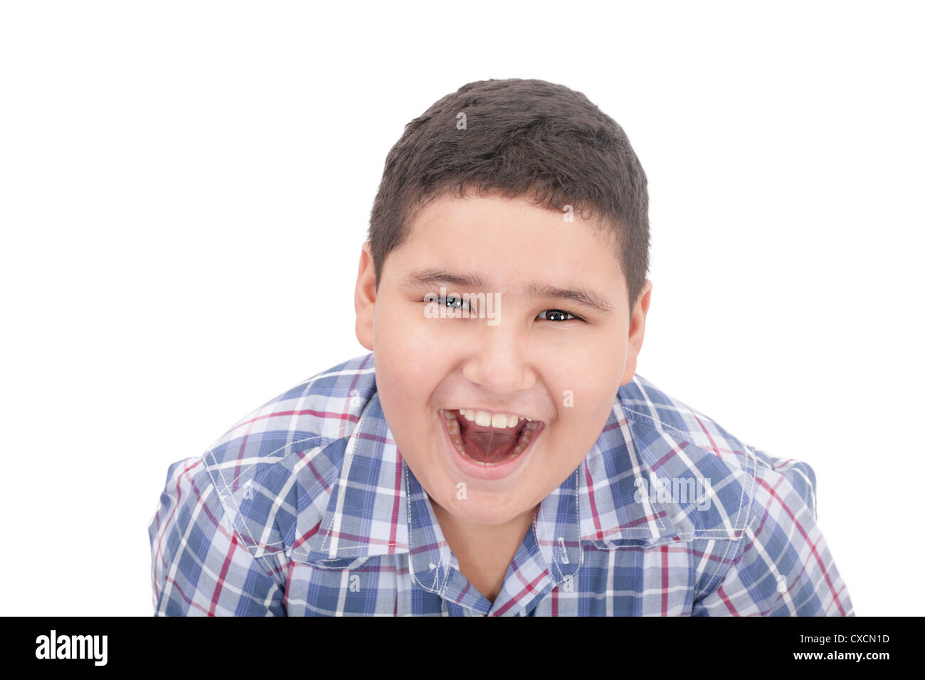 A boy screaming loud with mouth wide open Stock Photo - Alamy