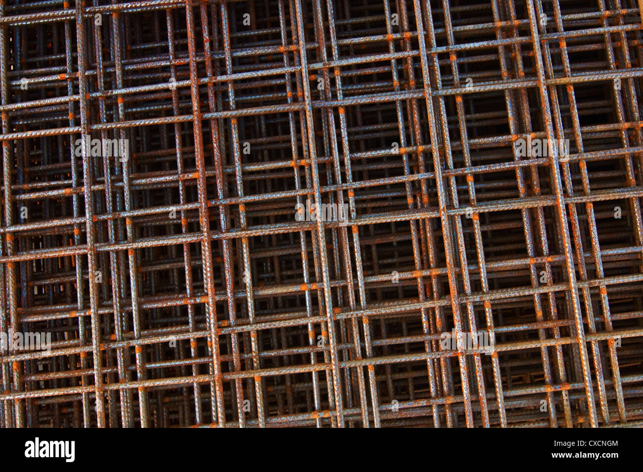 reinforcing mesh, steel bars stacked for construction Stock Photo - Alamy