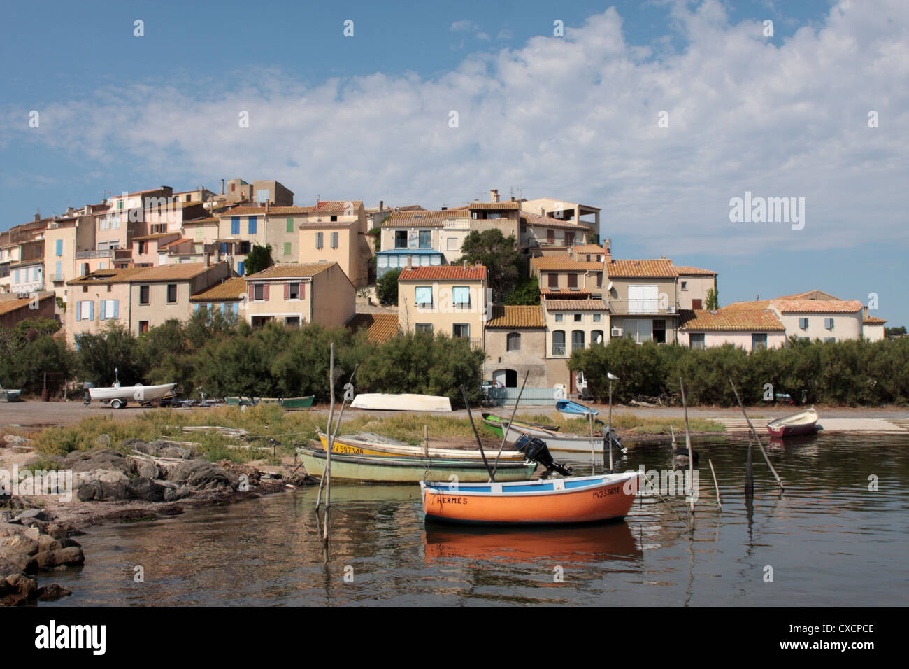 The village of Bages Languedoc-Roussillon France Stock Photo - Alamy
