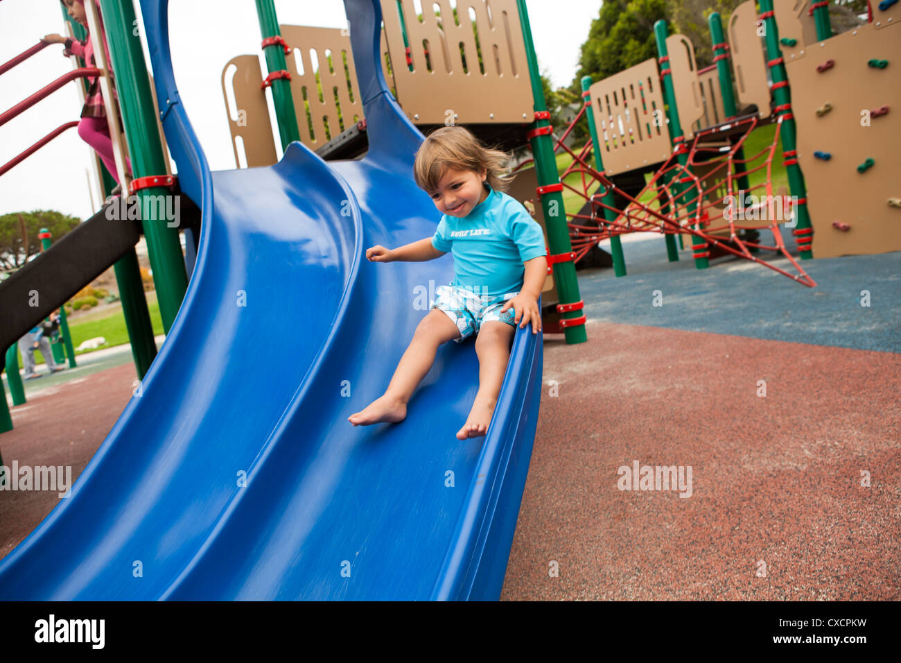 Asian boy sliding hi-res stock photography and images - Alamy