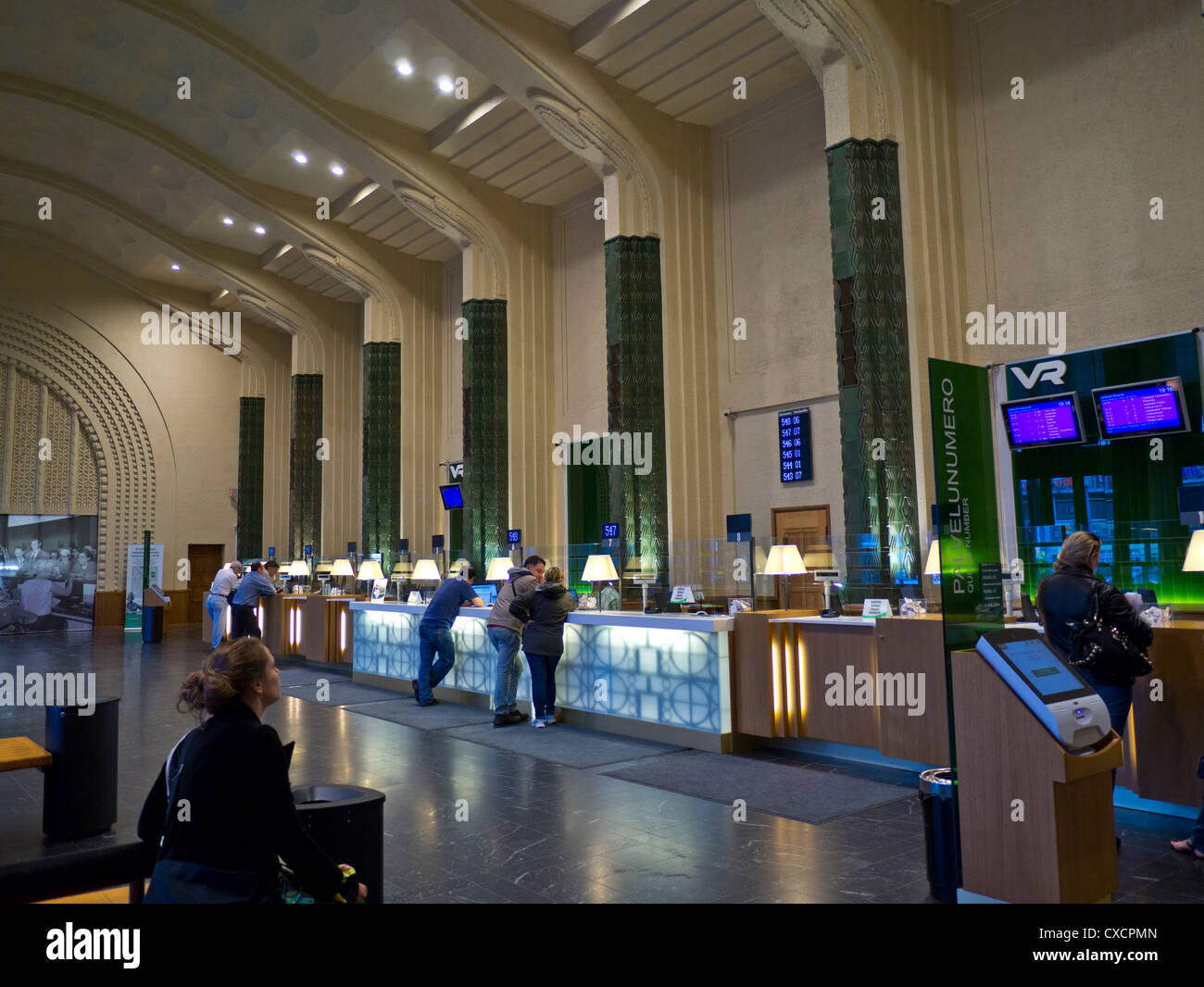 Helsinki rail station ticket and reservations hall Helsinki Finland ...