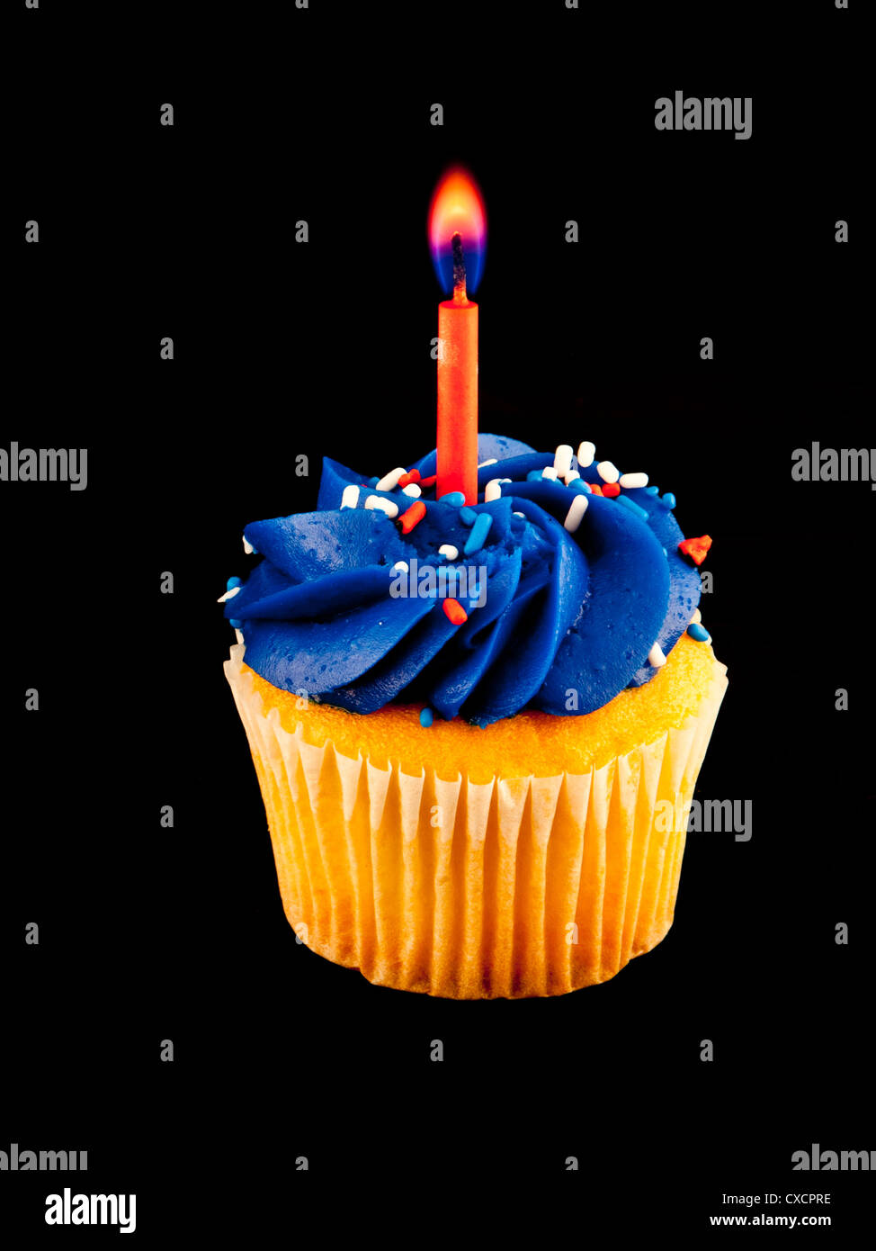Single Blue Birthday Candle