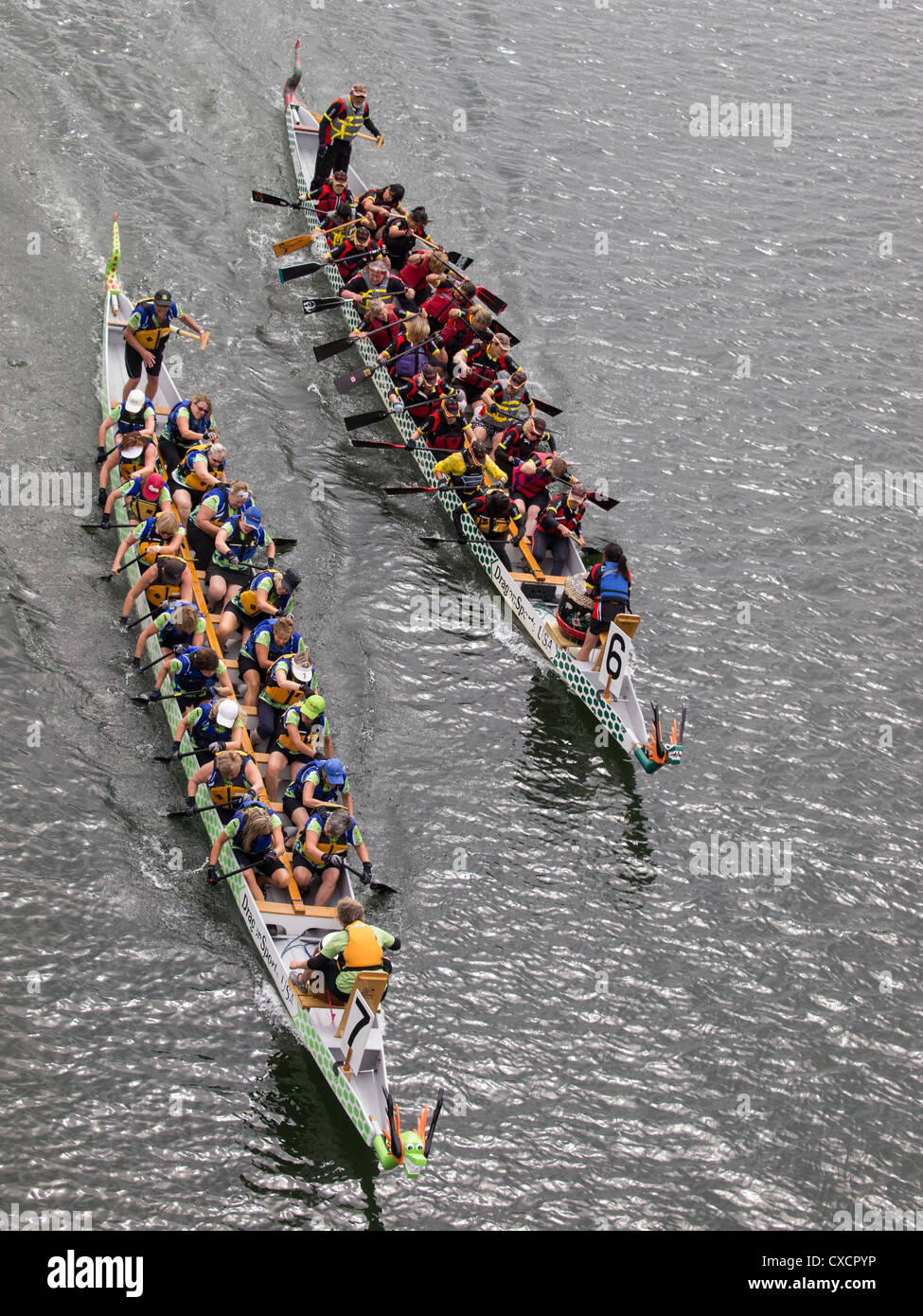 Stock photo of of dragon boats at the fall Dragon Boat Races in ...