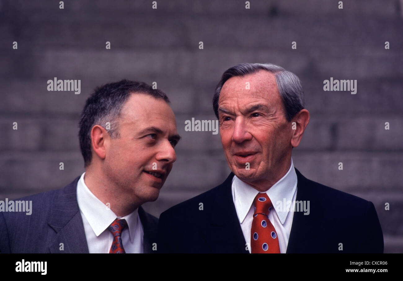 Russian Foreign Minister Andrei Kozyrev (L) talking to U.S. Secretary ...